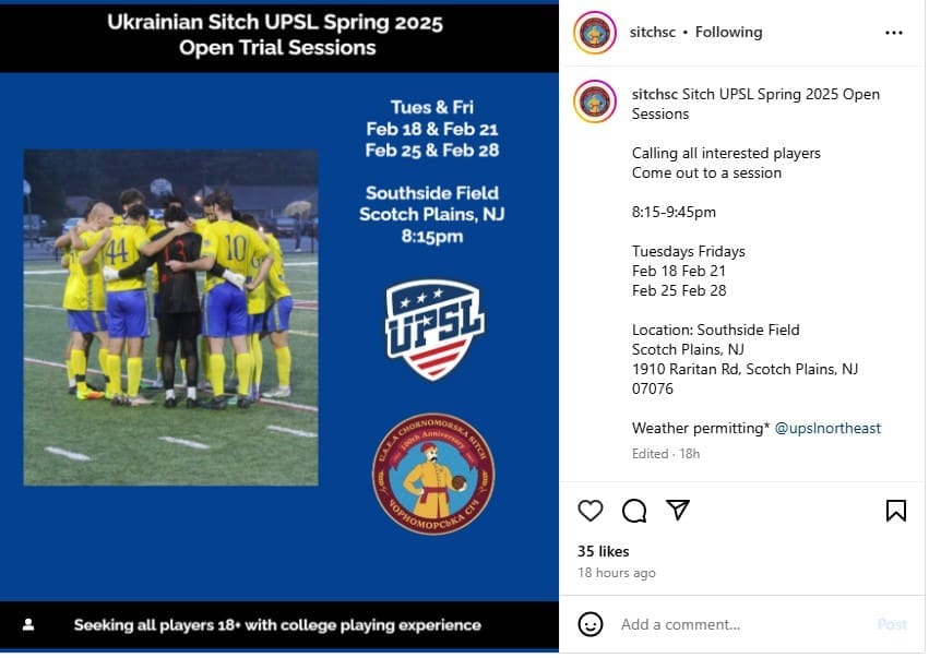 Sitch Men's Soccer to hold tryouts for UPSL team | Pryvit
